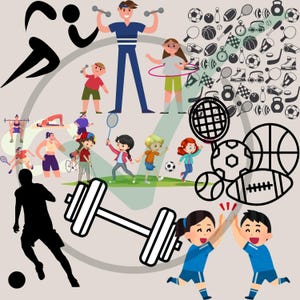 80 PNG Sport Bundle High-resolution Clipart Sports-themed Projects ...