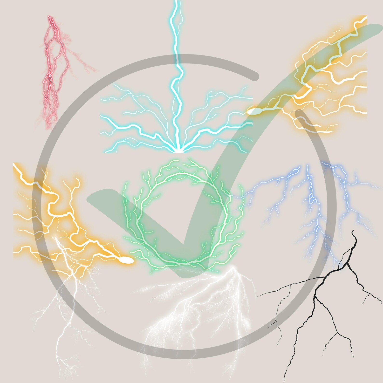 70 PNG Lightning Clipart Bundle | Thunderstorm Effects, Electric ...
