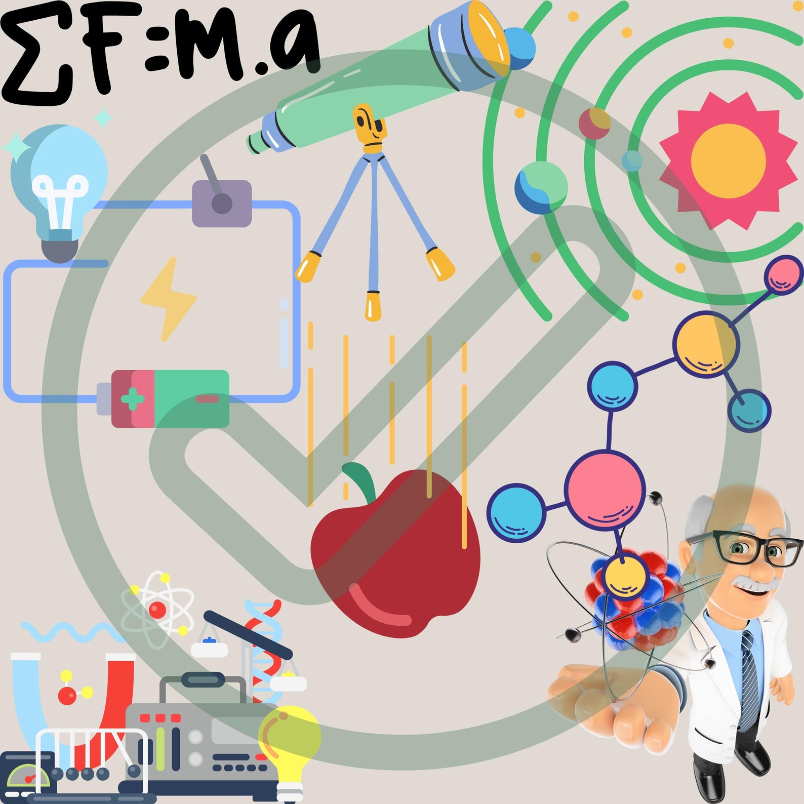 55 Physics PNG Clipart Bundle - High-quality Science Illustrations for ...