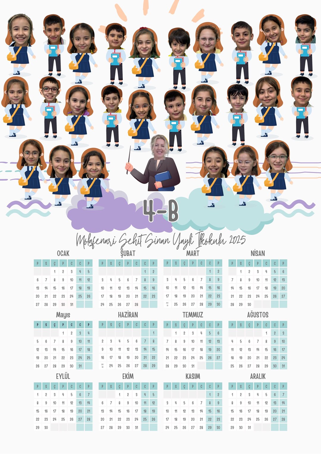 Create Personalized Calendars for Your Students - Custom Themes Designs ...