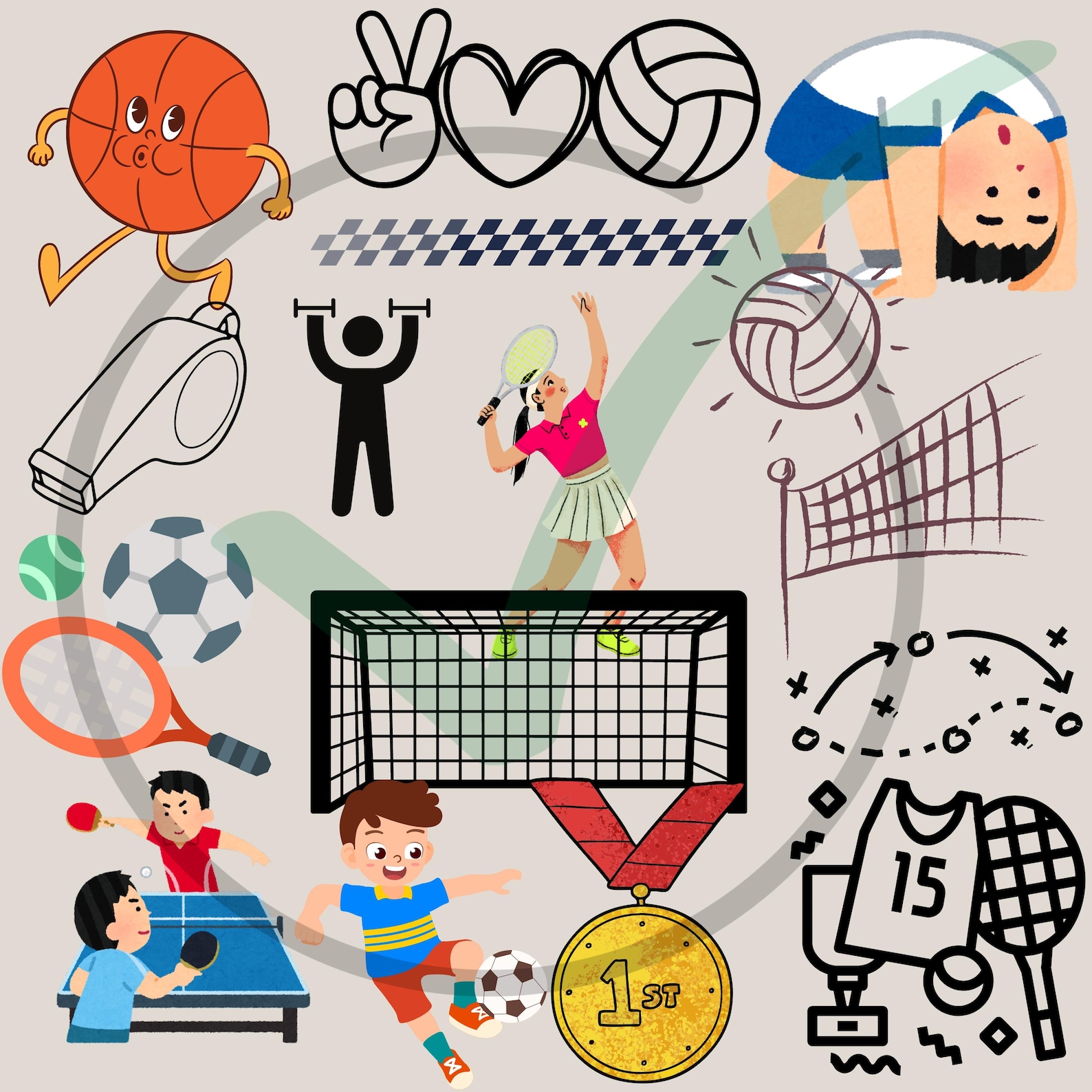 80 PNG Sport Bundle High-resolution Clipart Sports-themed Projects ...