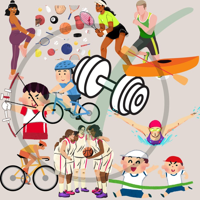 80 PNG Sport Bundle High-resolution Clipart Sports-themed Projects ...