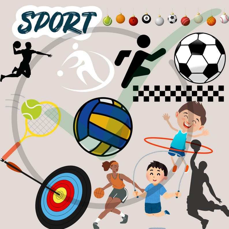 80 PNG Sport Bundle High-resolution Clipart Sports-themed Projects ...