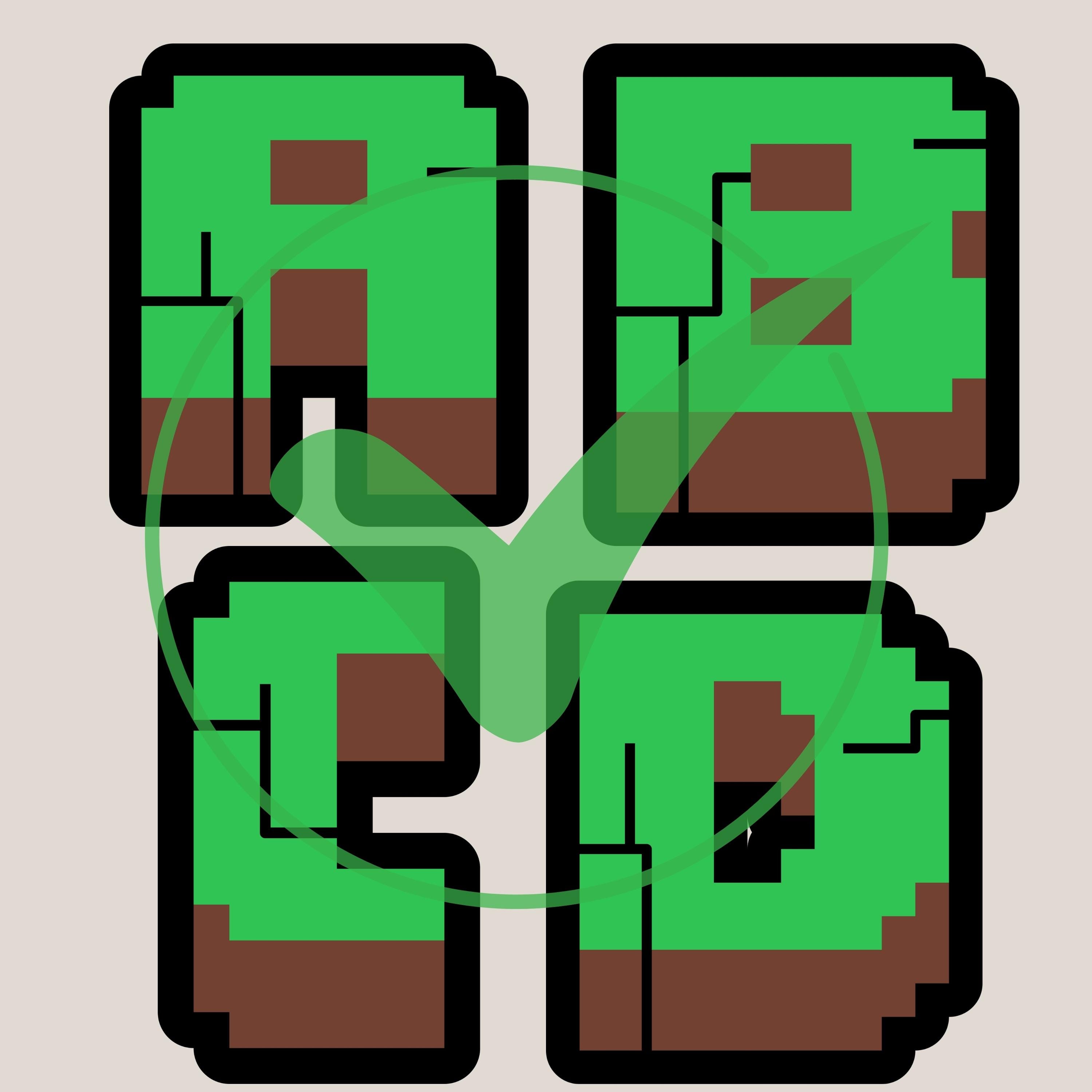 Minecraft Alphabet PNG – A-Z Block Letters for Scrapbooking, T-shirts ...