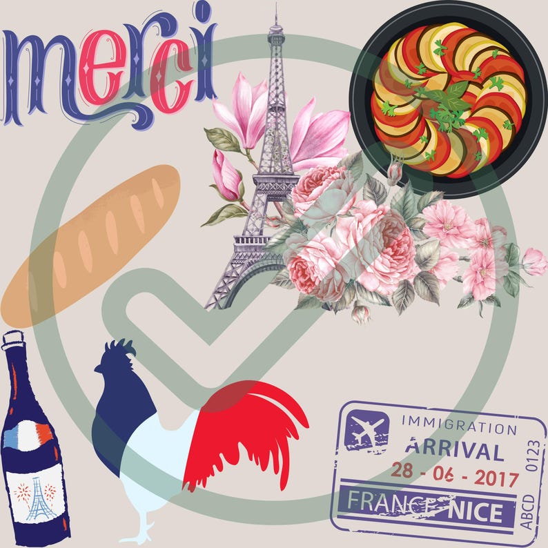 50 PNG France HD Clipart Bundle - High-quality Paris French-themed ...