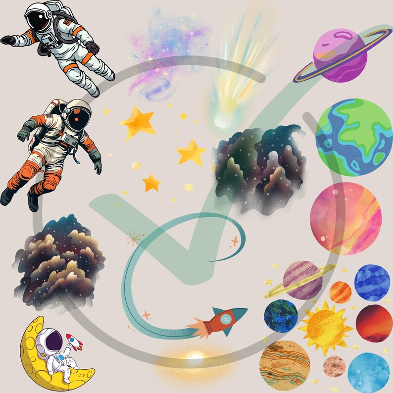100+ Space PNG Clipart Bundle | High-quality Astronaut, Alien, Galaxy ...