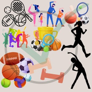 80 PNG Sport Bundle High-resolution Clipart Sports-themed Projects ...
