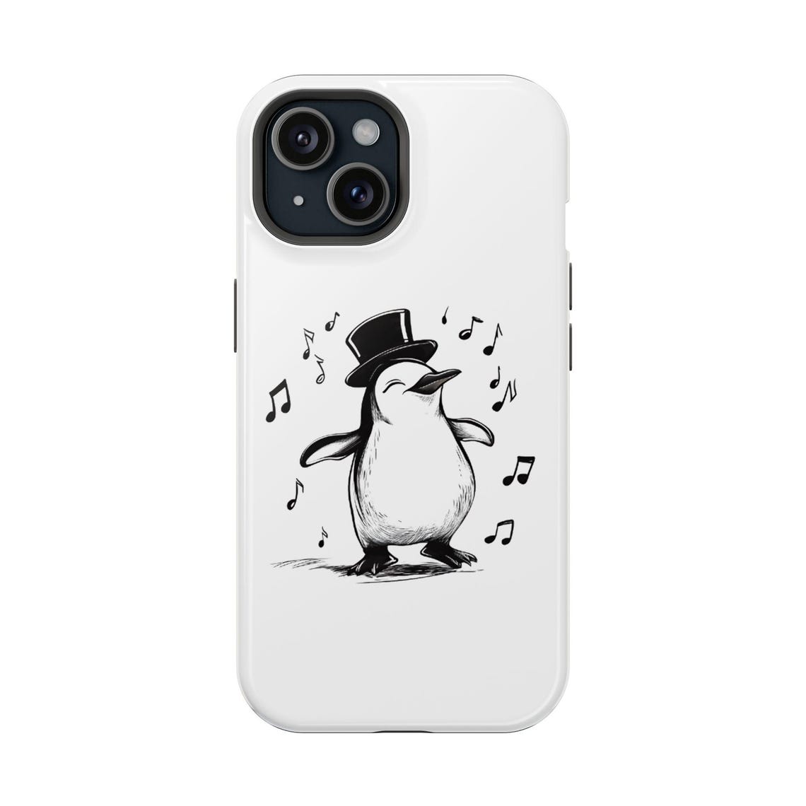 Musical Penguin Art PNG – Whimsical Dancing Penguin Design for Mugs, T ...