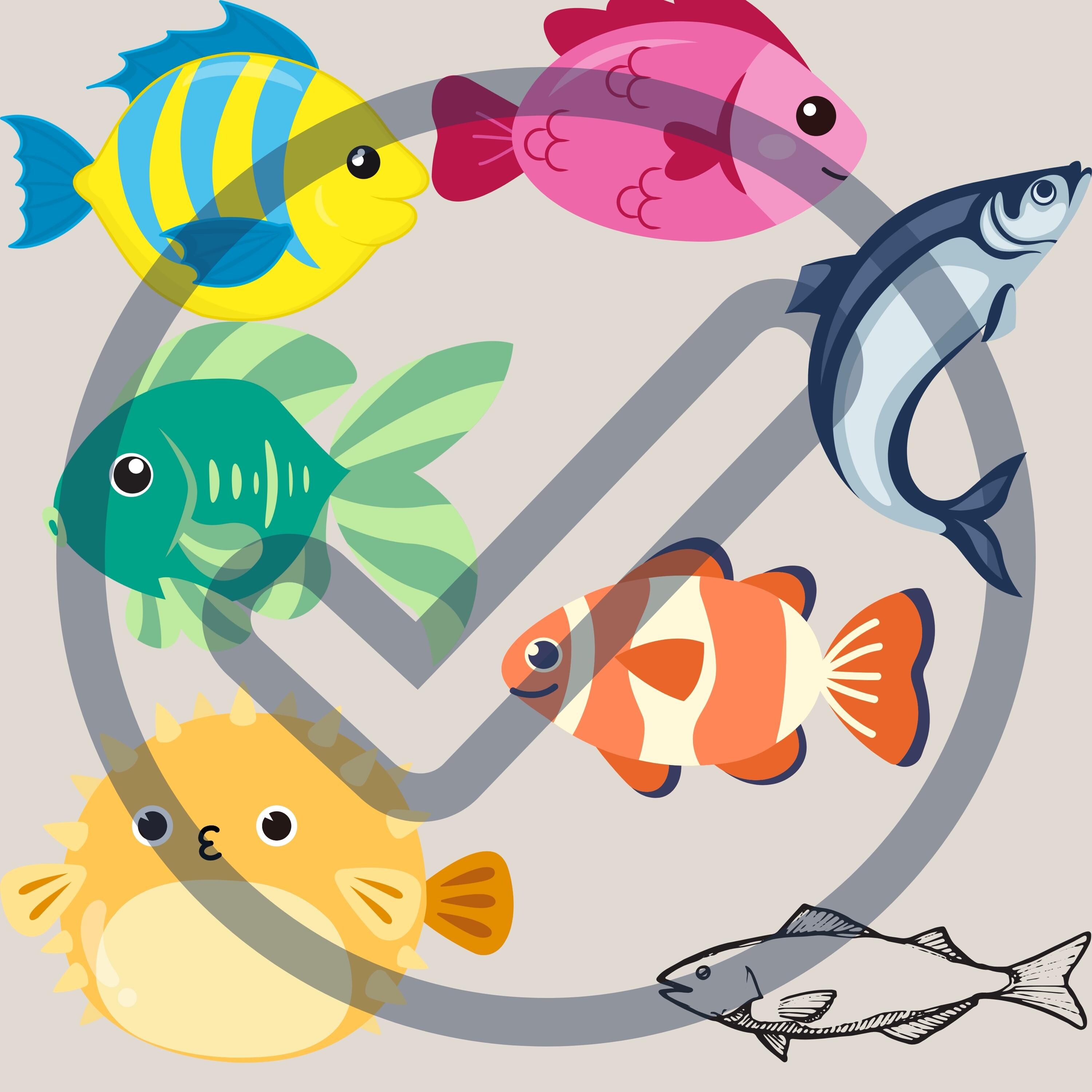 44 PNG Fish Clipart Bundle - High-resolution Sea Life Graphics for ...