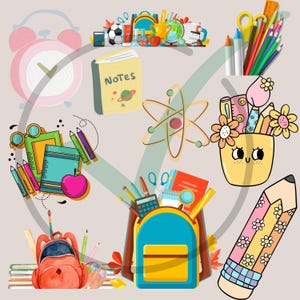 100 PNG School Bundle – High-quality Educational Clipart for T-shirts ...