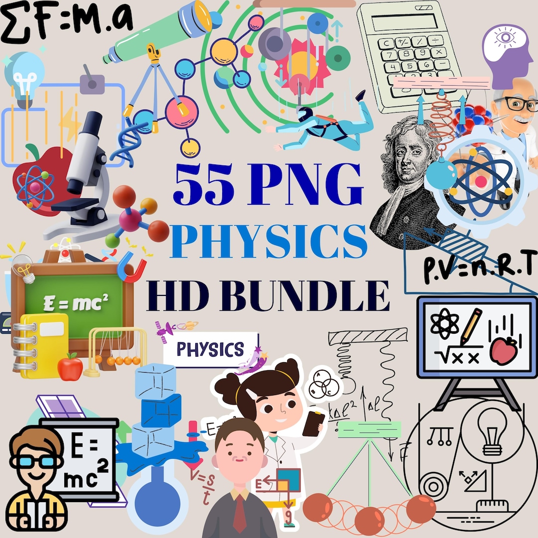55 Physics PNG Clipart Bundle - High-quality Science Illustrations for ...