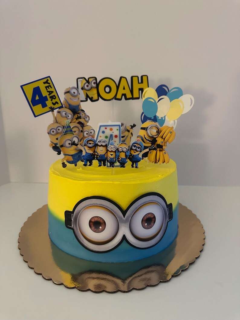 Kit Party Minions (cake Topper, Centerpiece and Box Surprises ) Kit ...