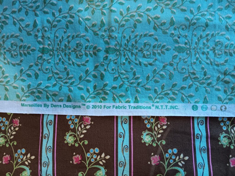Marseilles by Dena Designs Chocolate Brown Floral Cotton Fabric ...