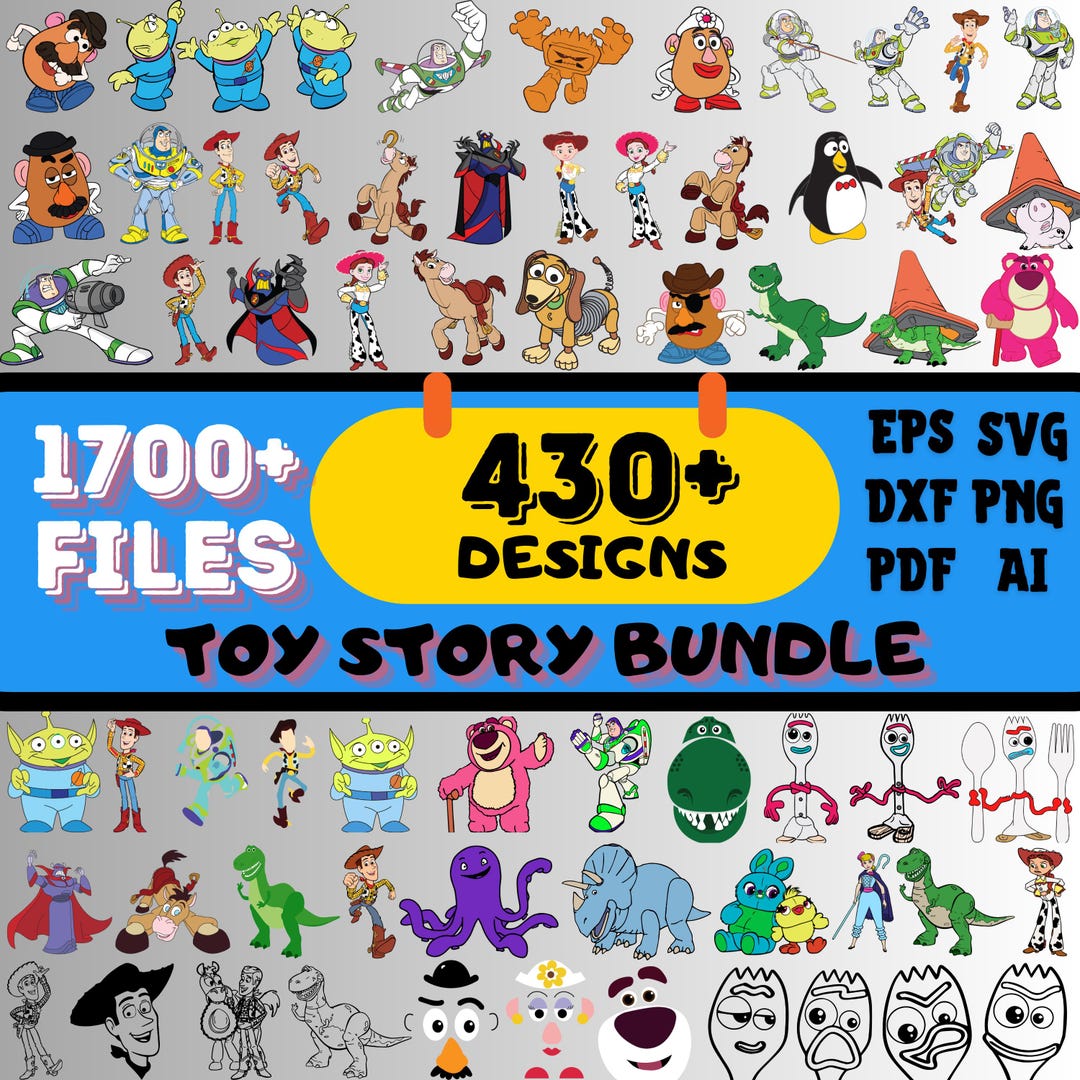 Toy Story SVG Bundle, Toy Story Clipart Bundle, Woody Svg, Buzz ...
