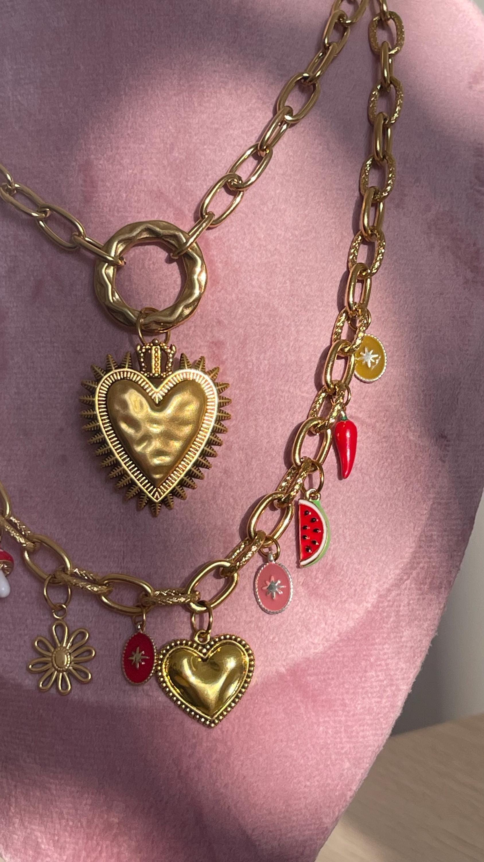 Collier personnalisable 6 à 8 charms - Etsy France