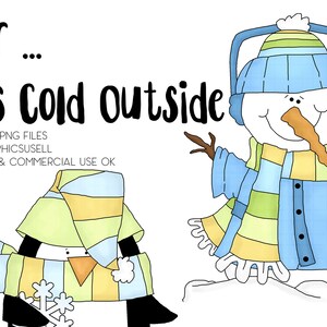 Brrr It's Cold Outside Clip Art Graphics by Alice Smith - Etsy
