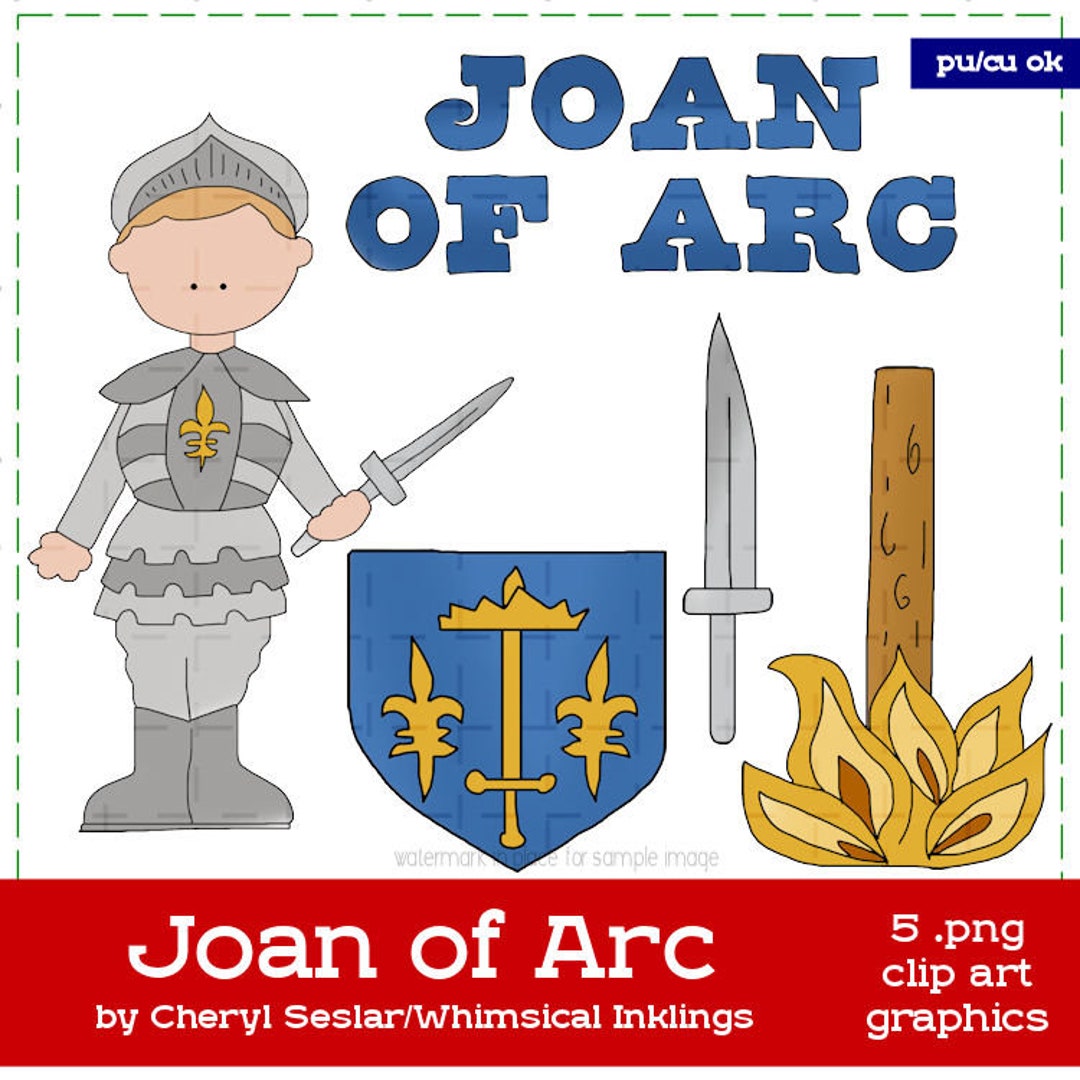 Joan of Arc - Commercial Use History Clip Art Graphics | Whimsical ...