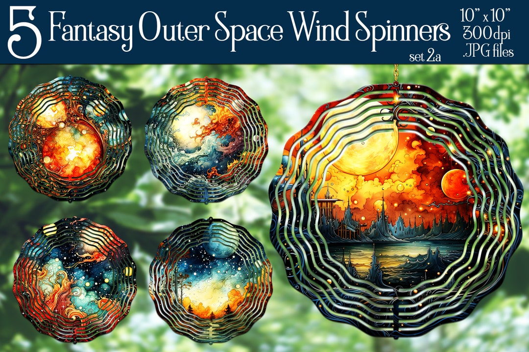 Fantasy Outer Space Wind Spinner Sublimation | Space Wind Spinners | Fantasy Wind Spinner ...