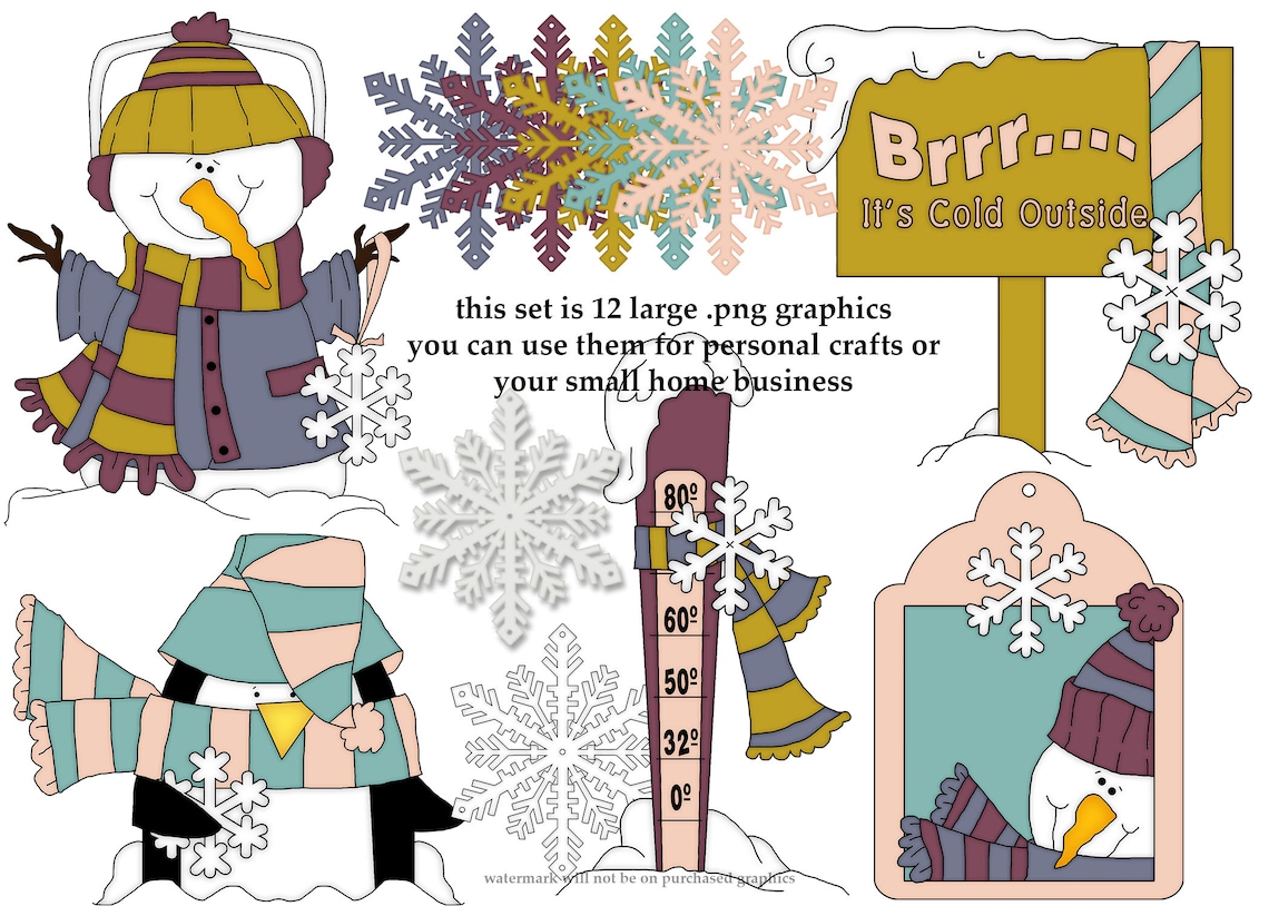 Brrr It's Cold Outside Clip Art - Etsy