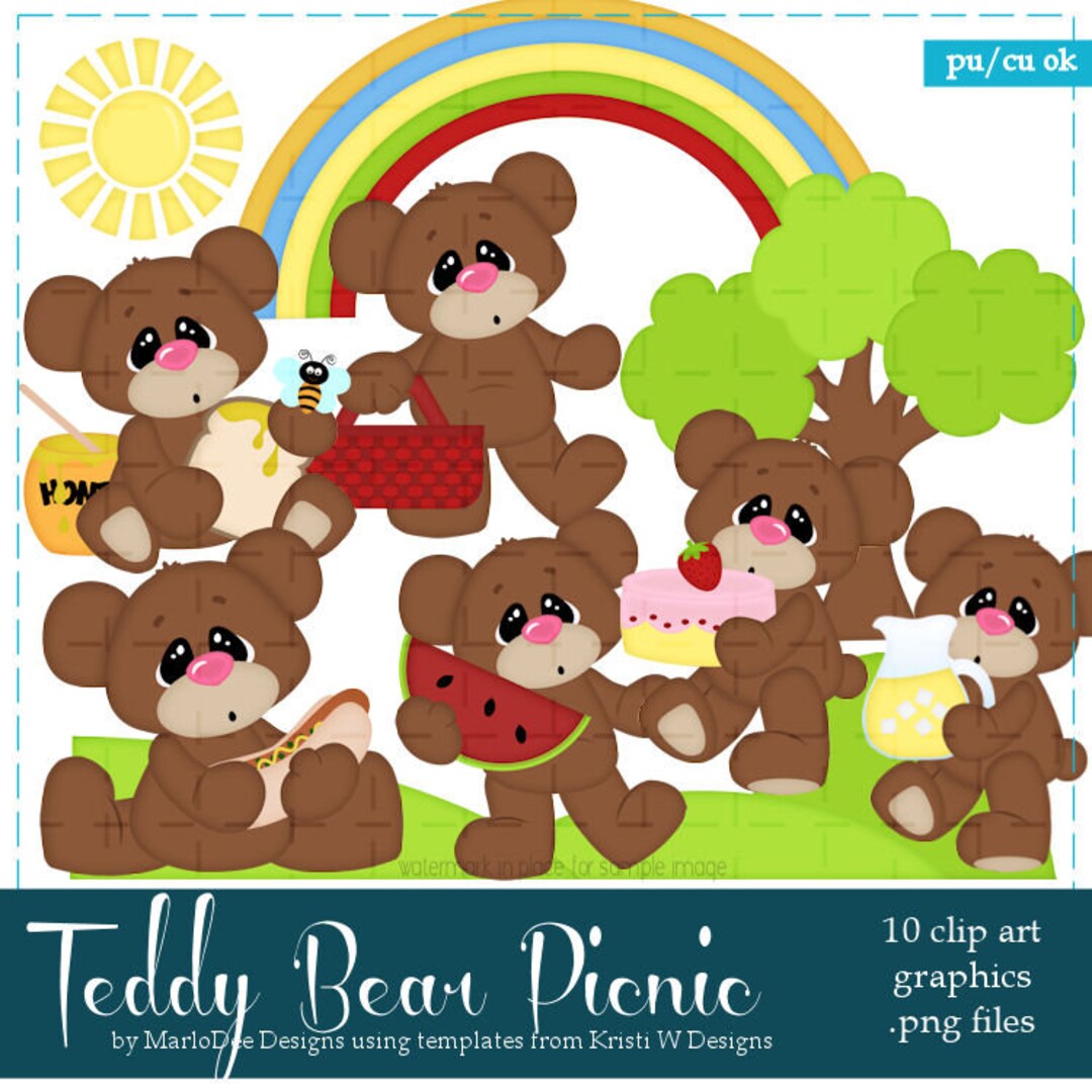 Commercial Use Clip Art Graphics | Teddy Bear Picnic | Marlodee Designs ...