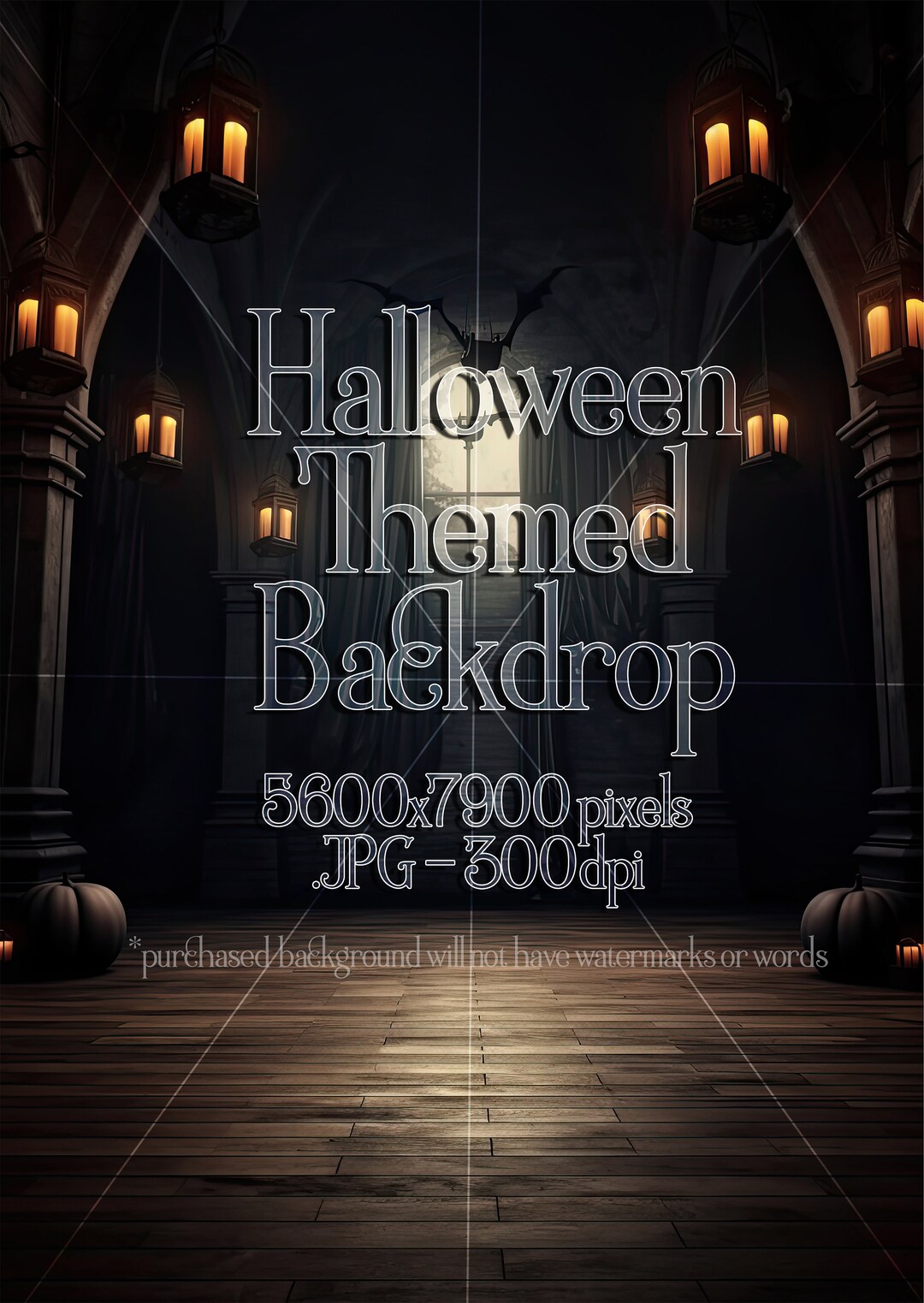 Spooky Halloween Backdrop Background Halloween Background Mockup ...