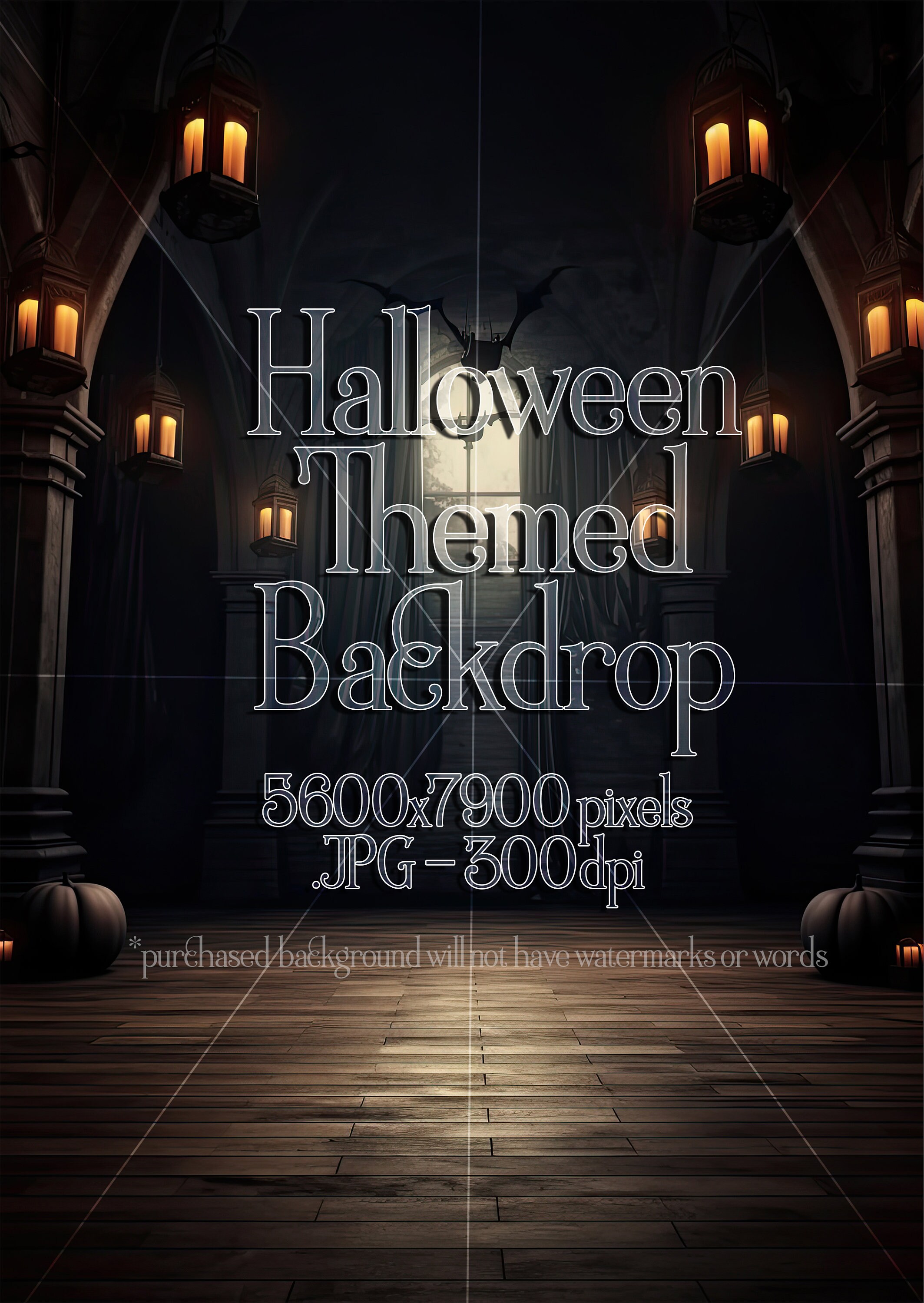 Spooky Halloween Backdrop Background Halloween Background Mockup ...