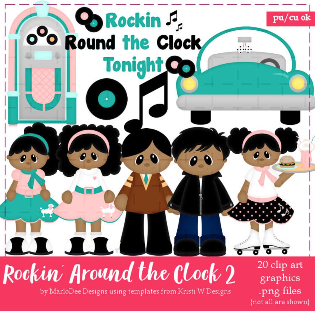 Rockin Around the Clock 50's Retro Drive in Music Juke Box African ...