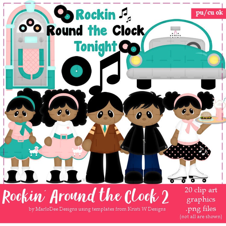 Rockin Around the Clock 50's Retro Drive in Music Juke Box African ...