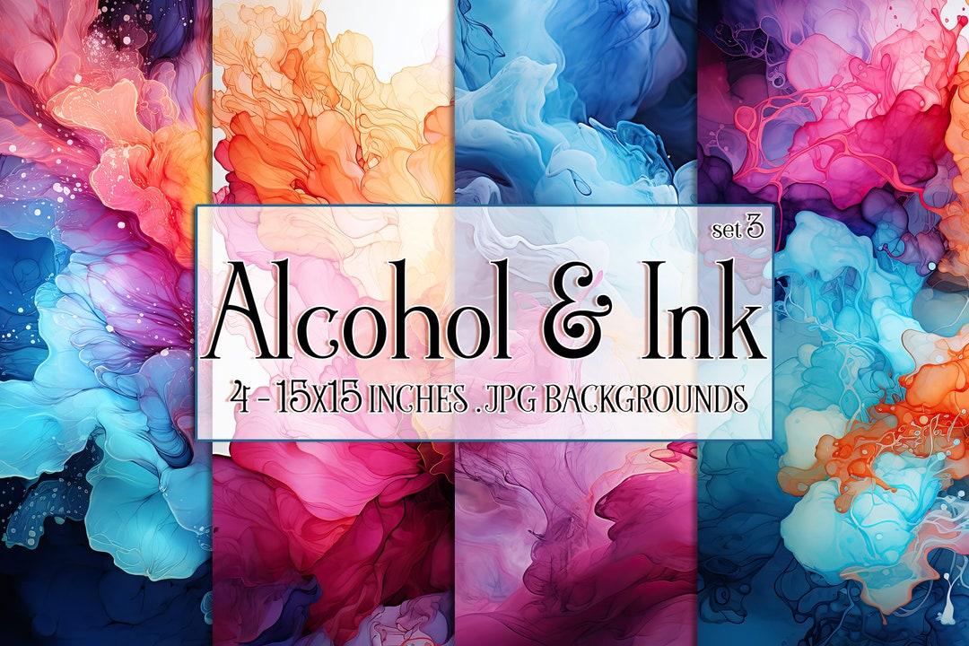 Alcohol & Ink Backgrounds, Vivid Gradients Alcohol Ink Textures ...