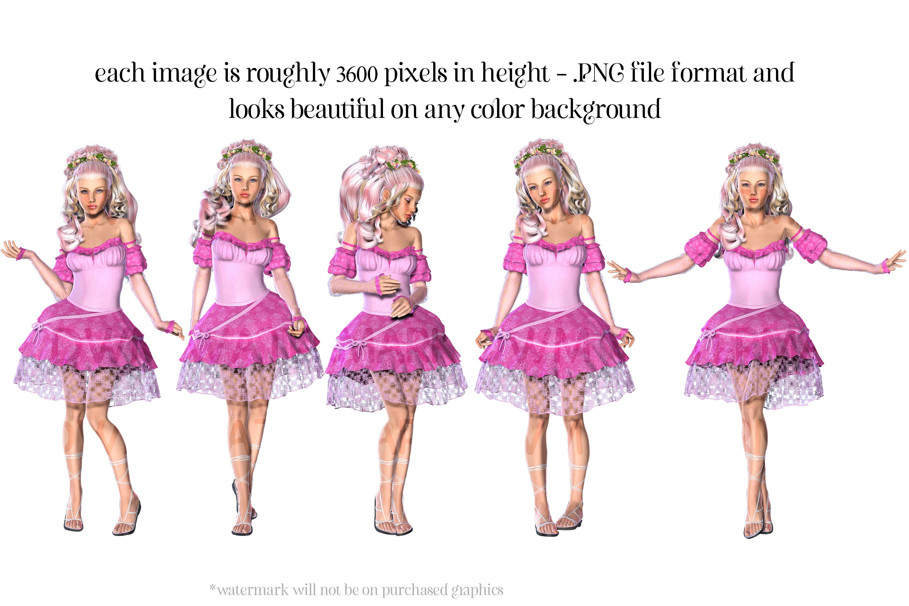 Cherry Blossom Girl Poser Tube PNG Graphics, Fantasy Poser Graphics ...