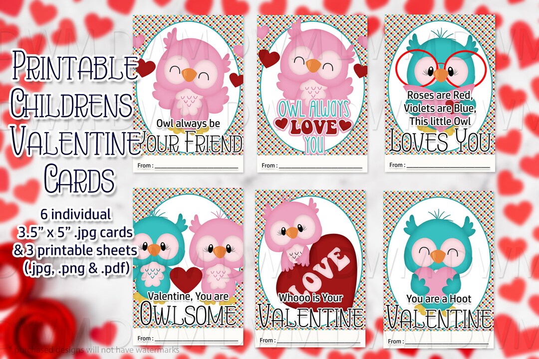 Owl Valentines, Kids Valentines, Valentine Cards, Printable Valentines ...