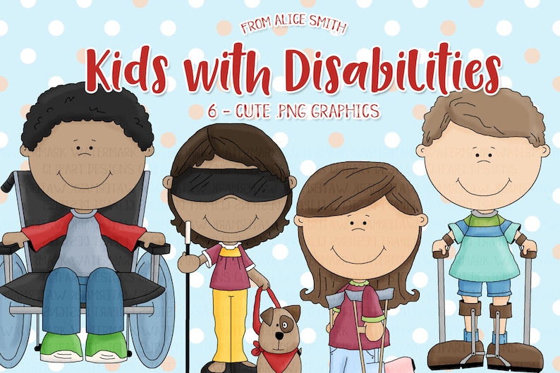 Commercial Use Clip Art Graphics | Kids With Disabilities | Alice Smith ...