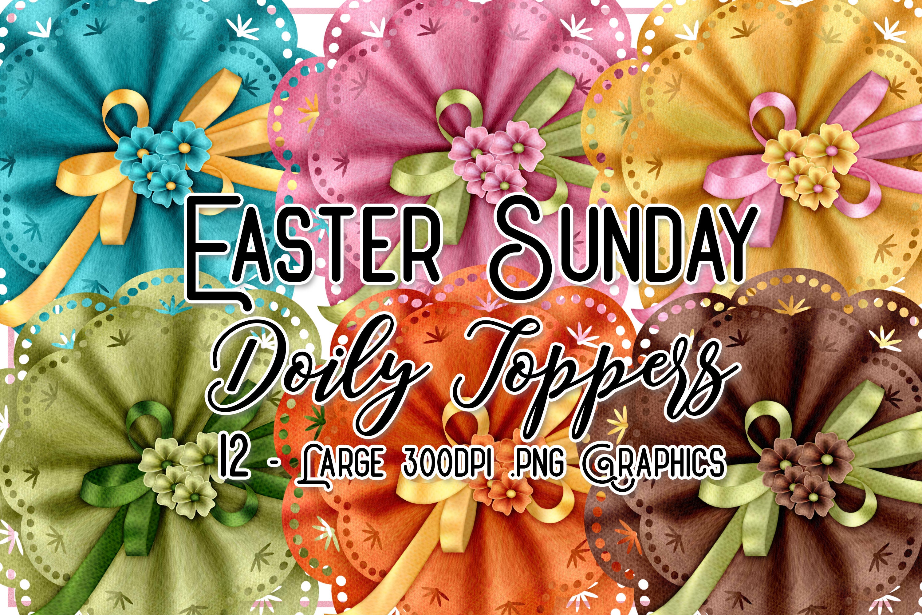 Doily Graphics Easter Sunday Color Palette Easter Doily Easter Graphics ...