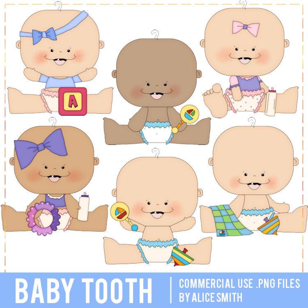 Baby Tooth Clipart From Alice Smith, Tooth Fairy, Sublimation Baby ...