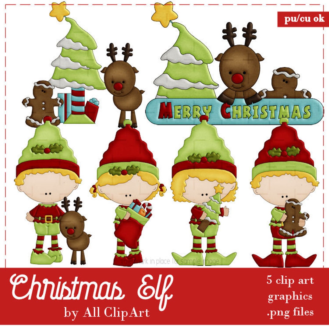 Commercial Use Clipart, Christmas Elves, Elf Clipart, Christmas ...
