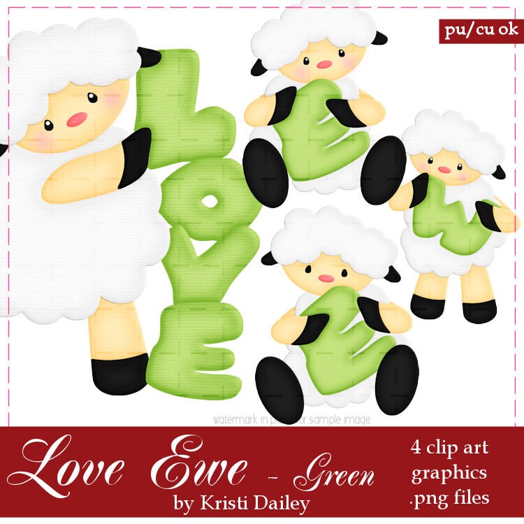 Valentine's Day Love Ewe Clip Art Bundle Valentines Png - Etsy