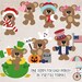 Calendar Teddy Bears Layered Templates by Kristi W Designs - Etsy