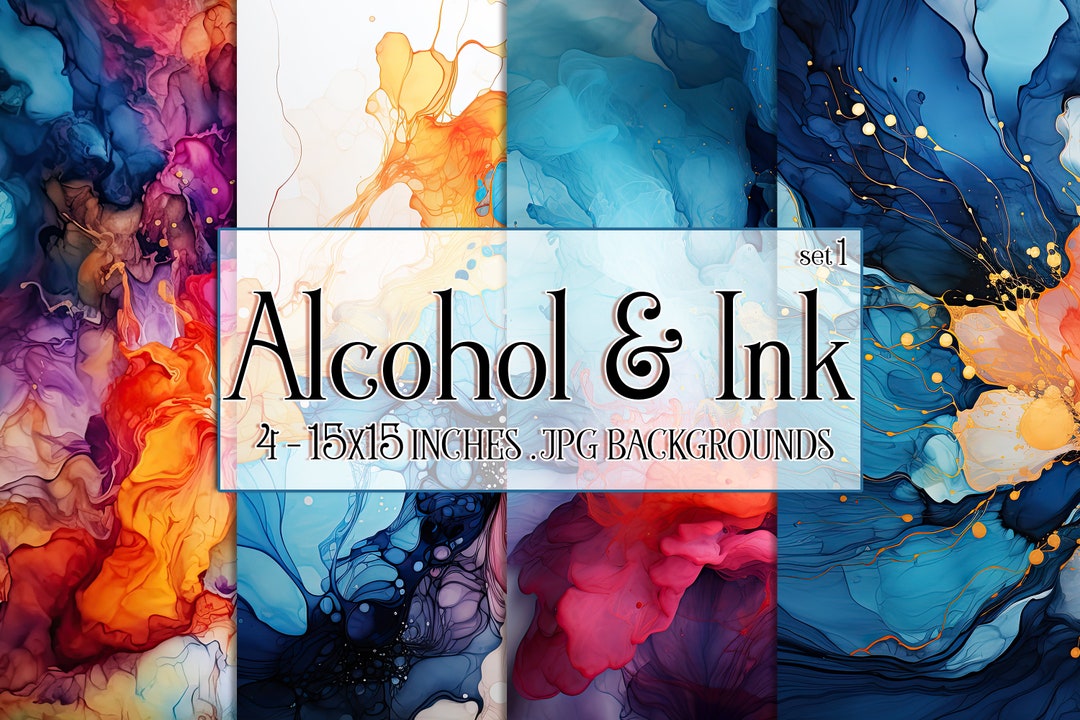 Alcohol & Ink Backgrounds, Vivid Gradients Alcohol Ink Textures ...
