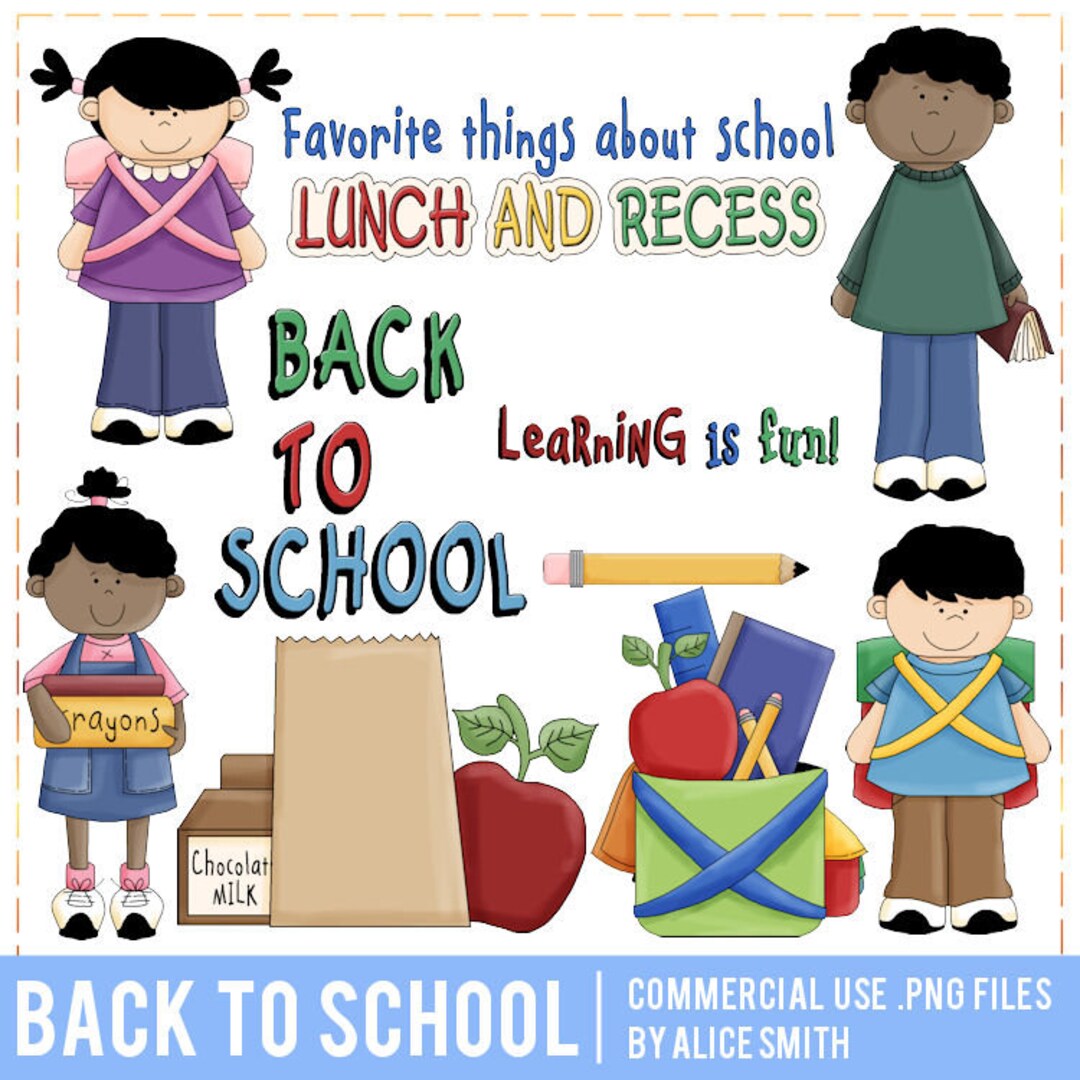 Back to School Children Teachers Classroom Word Art Clip Art Graphics ...