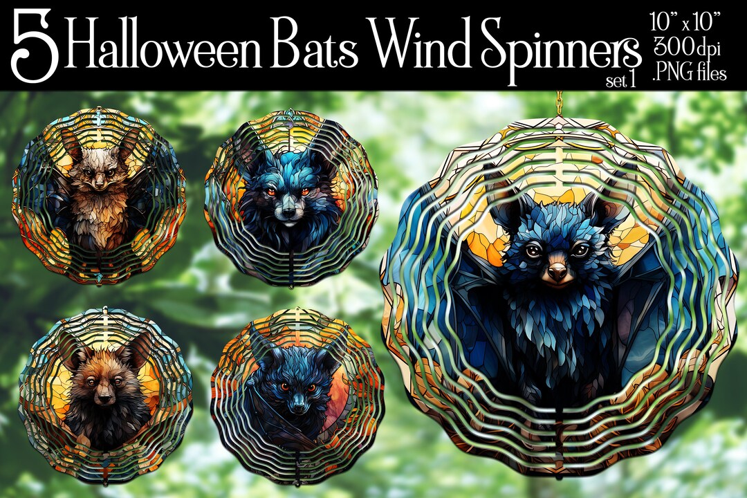 Halloween Bat Wind Spinner Sublimation Bat Wind Spinner Halloween Wind ...