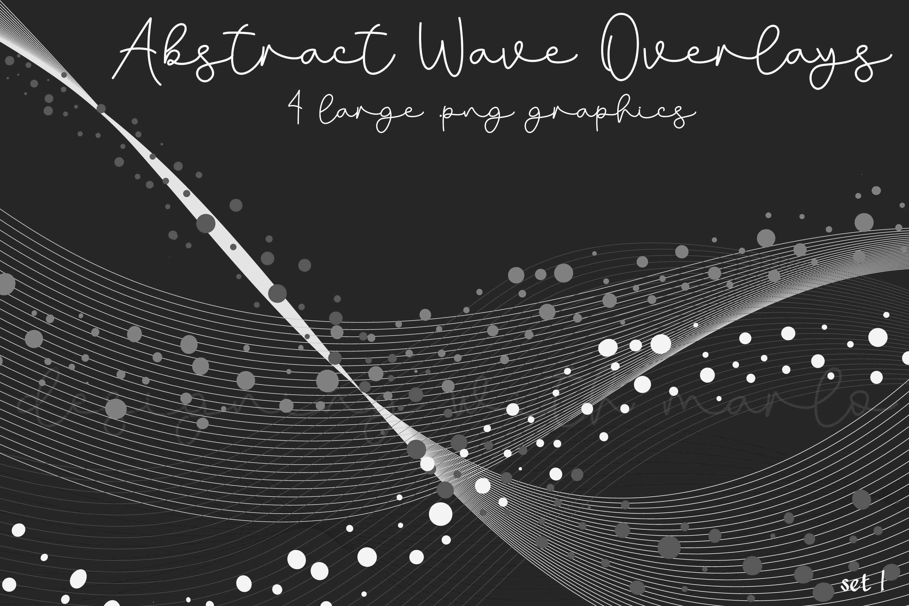 Abstract Wave Overlays | PNG Graphics | Digital Designer Tool - Etsy