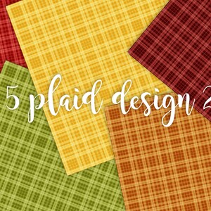 Fall Season Colors Plaid & Texture Cardstock Backgrounds - Etsy