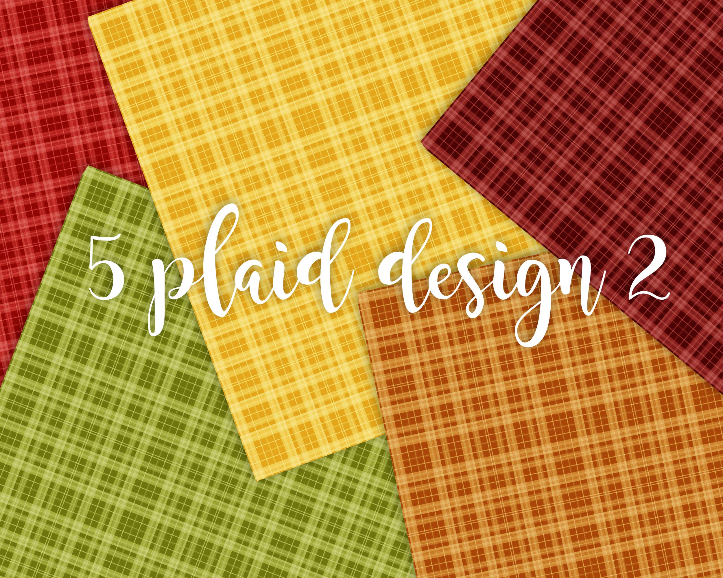 Fall Season Colors Plaid & Texture Cardstock Backgrounds - Etsy