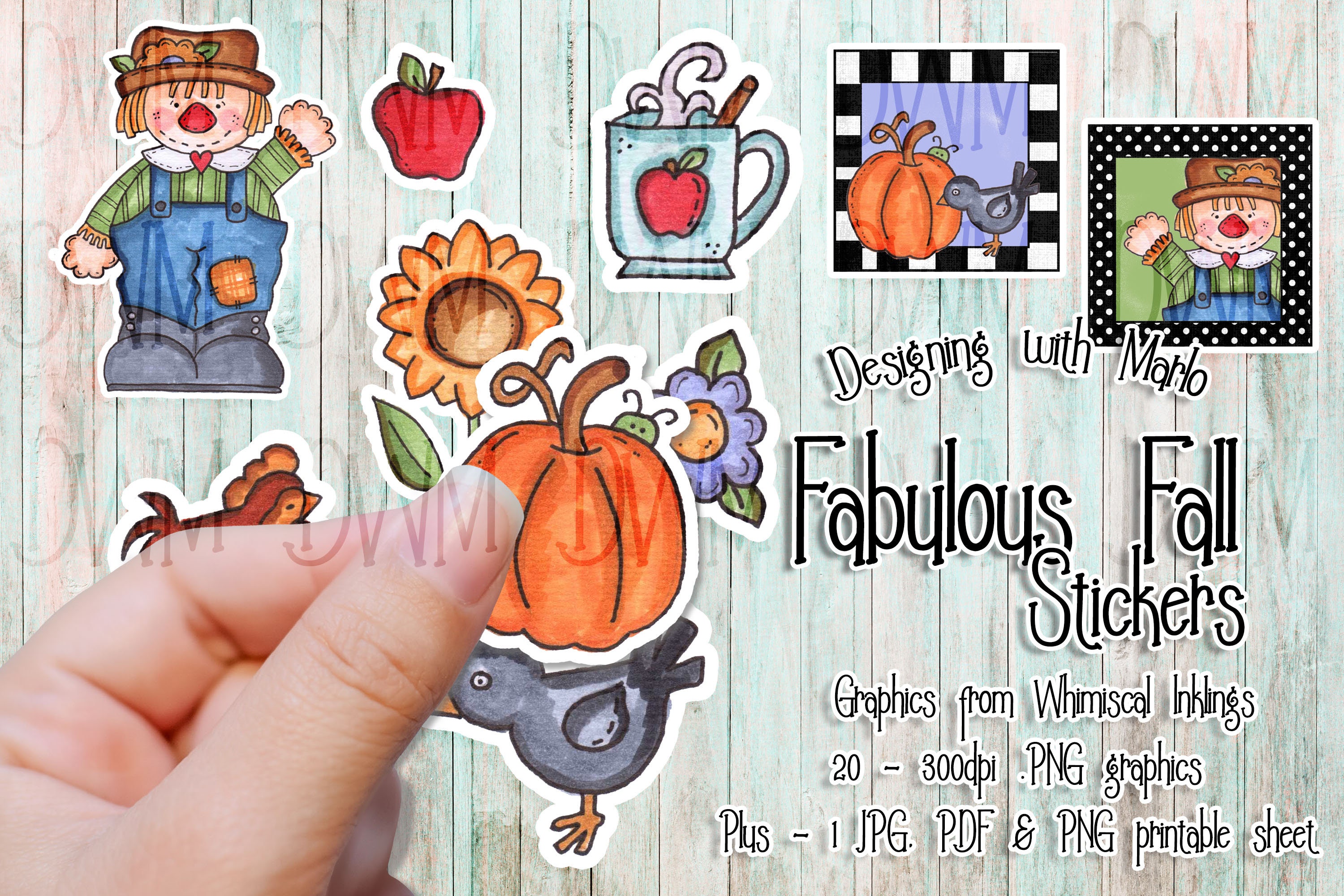 Fabulous Fall - Country Autumn Printable Stickers - Fall Season Planner ...