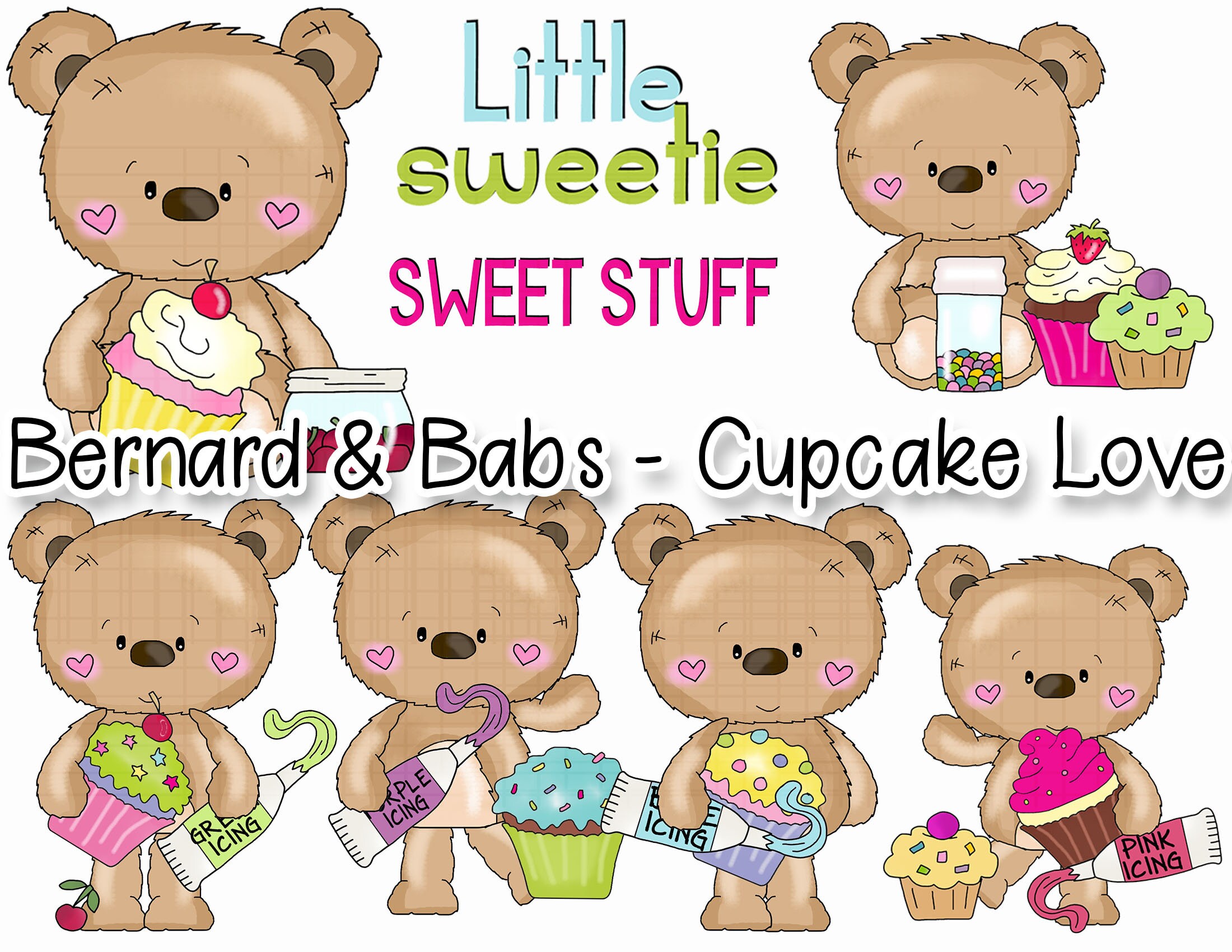 Bernard & Babs Bears Celebrations Clip Art | Etsy