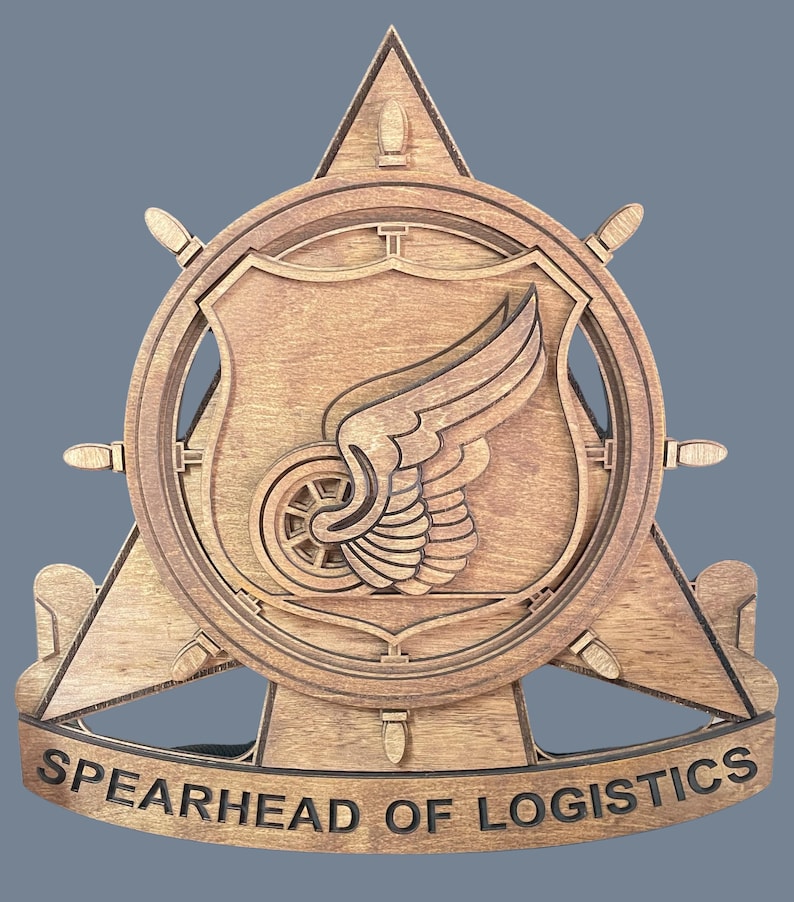 U.S. Army Transportation Corps Regimental Crest Layered Wooden Plaque ...