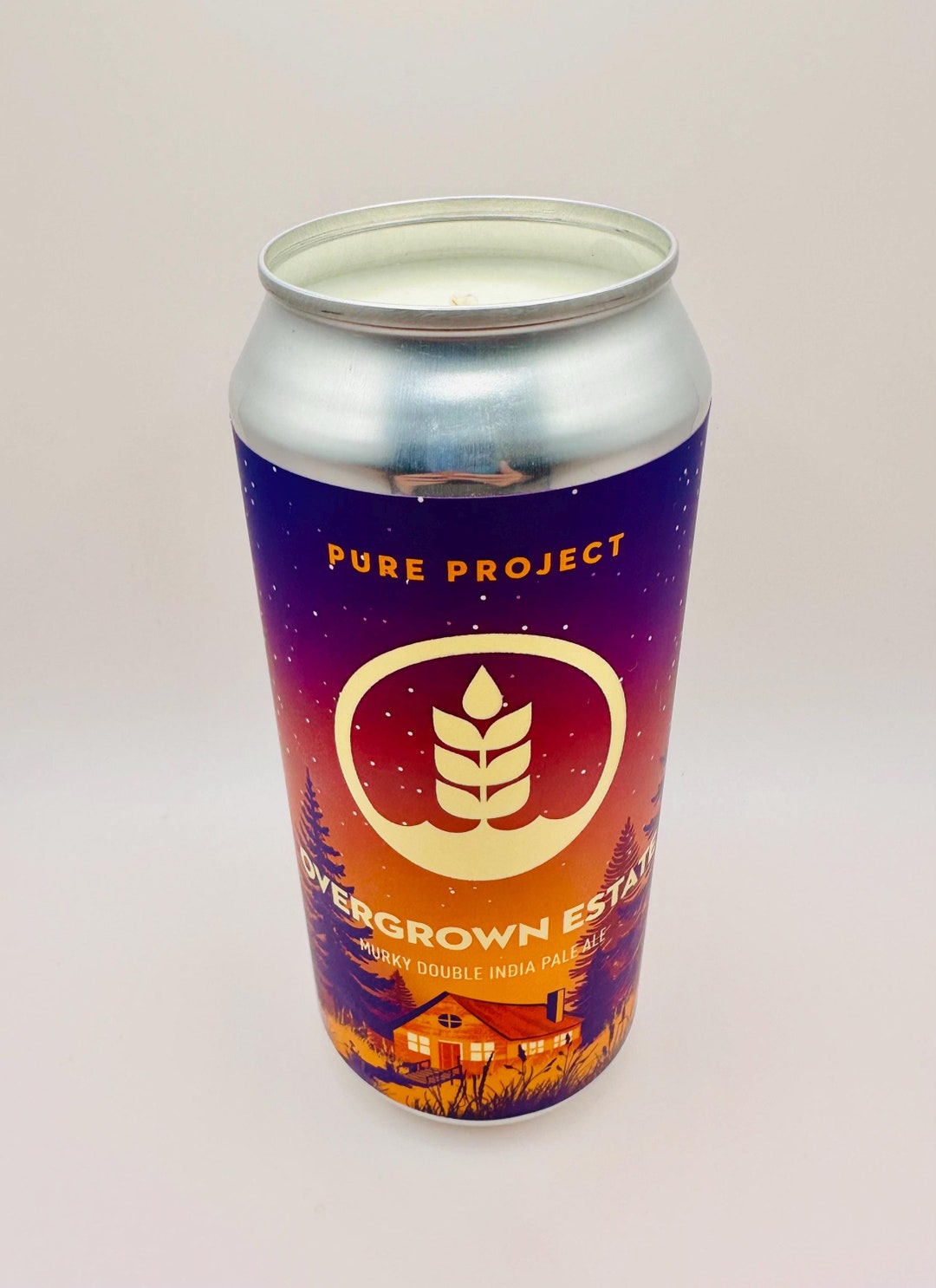 Candle Repurposed Overgrown Estate Beer Can by Pure Project Brewing ...
