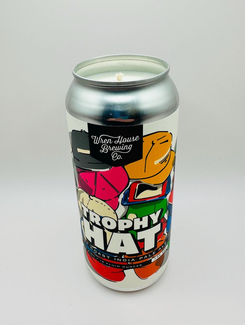 Candle Repurposed Trophy Hats Beer Can by Wren House and Pizza Port ...