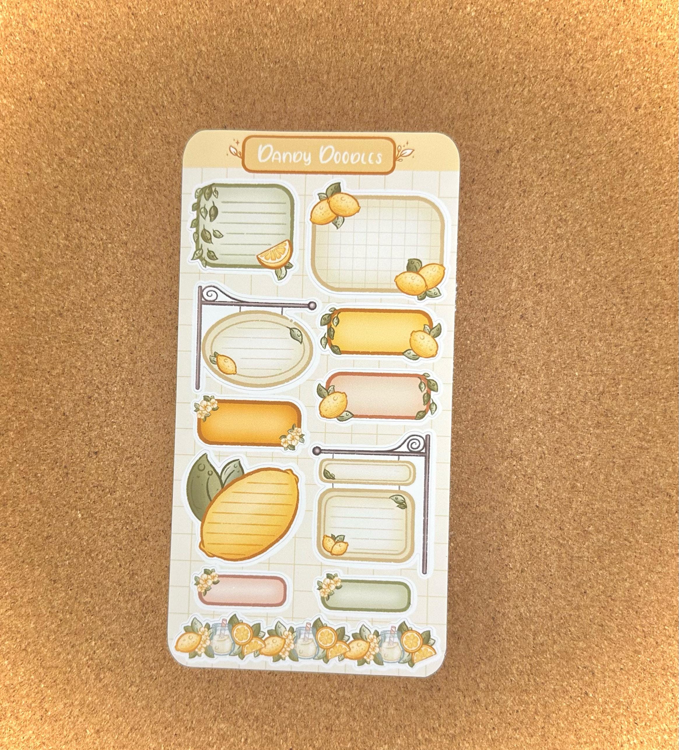 Journaling Kit : Lemonade Stand | Sticker Sheet, Planner Stickers ...