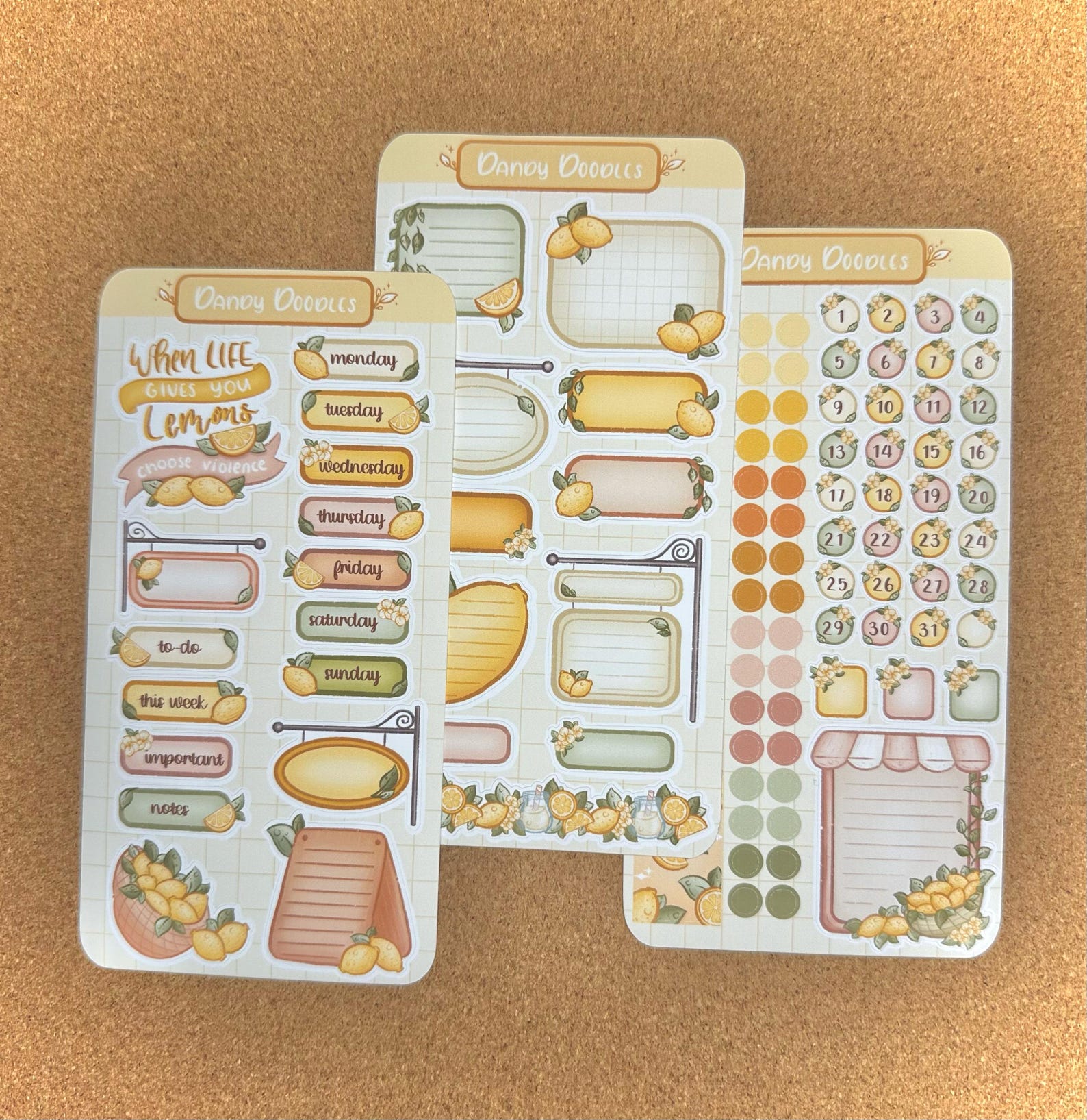 Journaling Kit : Lemonade Stand | Sticker Sheet, Planner Stickers ...